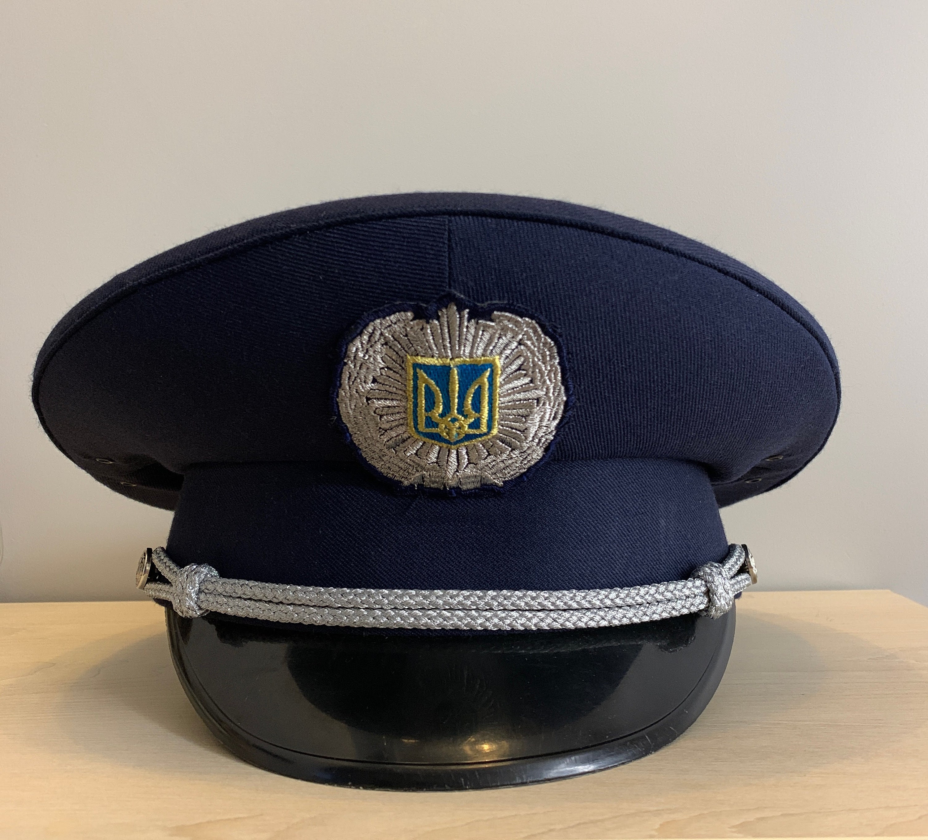 Original Ukrainian Patrol Police Officer Visor Cap Hat Uniform Military ...