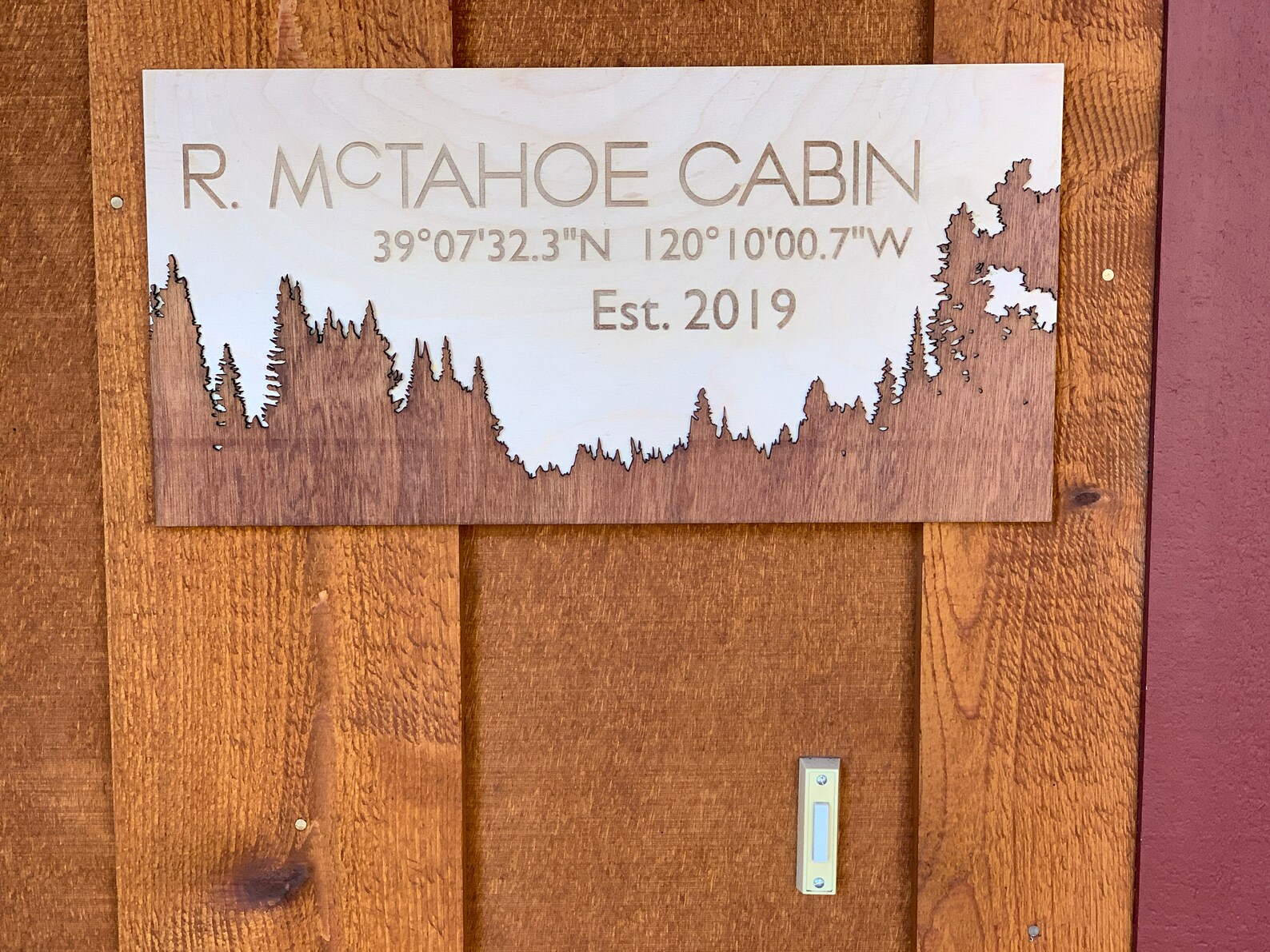 Customized Cabin Name Sign Wooden Art Layered Trees - Etsy