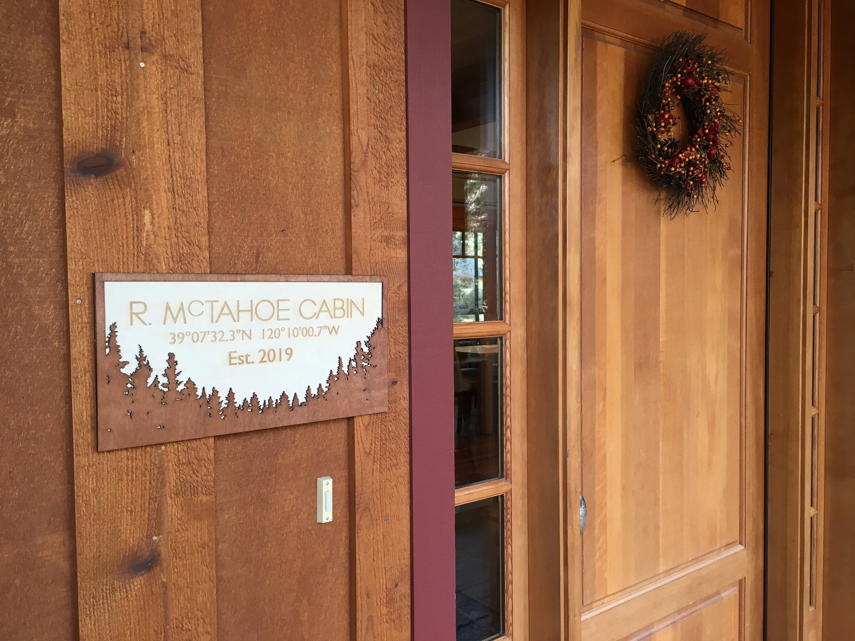 Customized Cabin Name Sign Wooden Art Layered Trees - Etsy