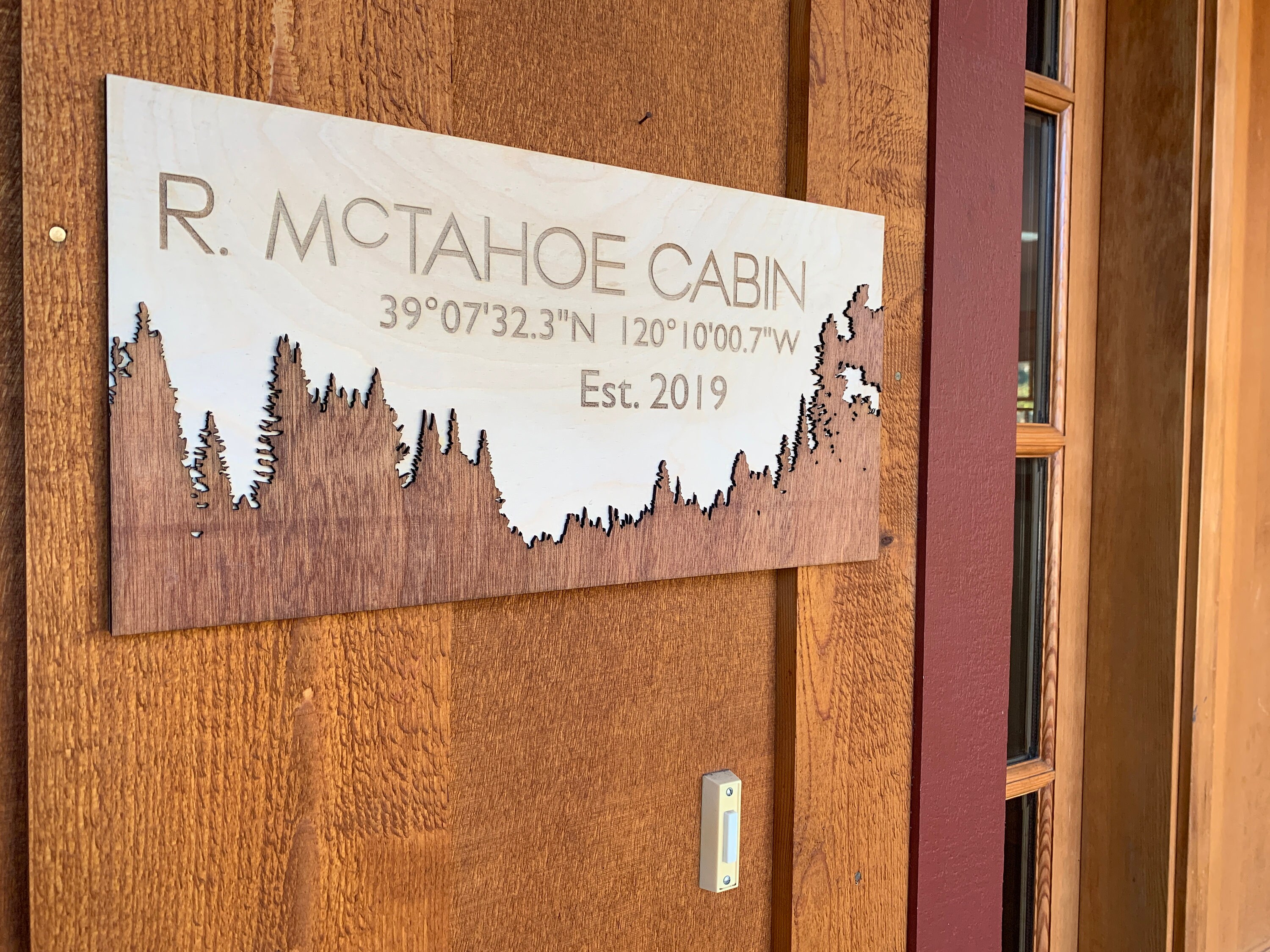 Customized Cabin Name Sign Wooden Art Layered Trees - Etsy