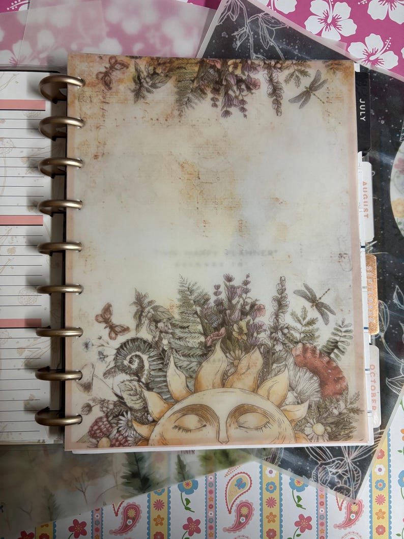 Handmade Starry Sky Planner Dashboard, Vellum Insert for Daily ...