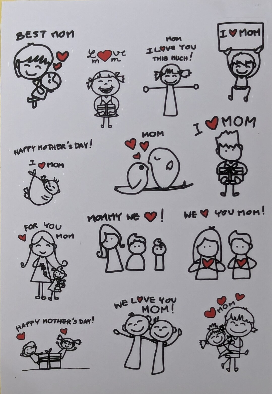 Mother's Day, Cute Planner Stickers, Mother's Day Stickers - Mini ...