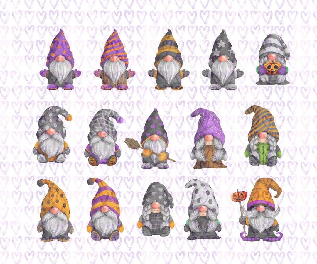 Halloween Gnomes Cupcake Toppers, Halloween Cupcake Toppers, Gnomes ...