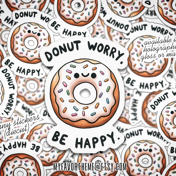 Donut Worry Be Happy - Etsy