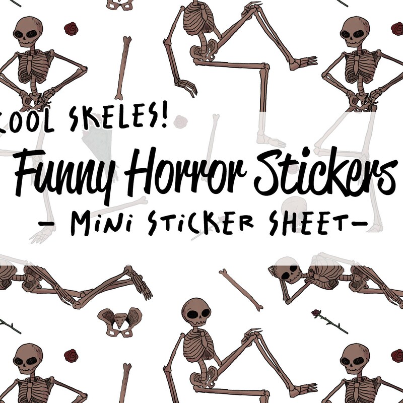 Skeleton Sticker - Etsy