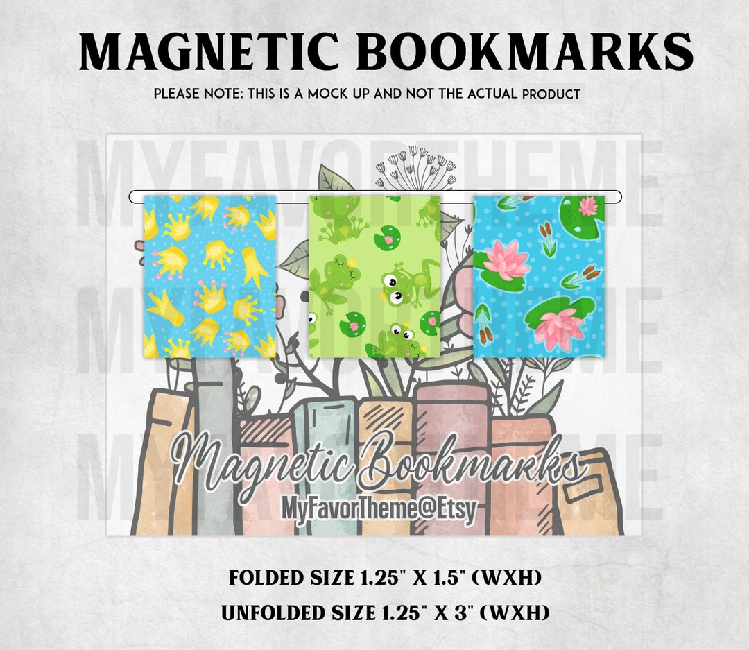 Cute Frog Prince Magnetic Bookmark, Magnetic Page Clip, Student ...