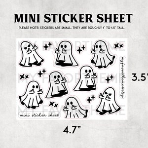 Middle Finger Ghosts, Funny Horror Sticker, Halloween Sticker, Cute ...