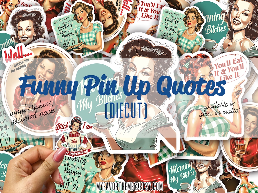 Pin up Girls, Funny Sticker, Sarcastic Pin up Girls Vinyl Stickers ...