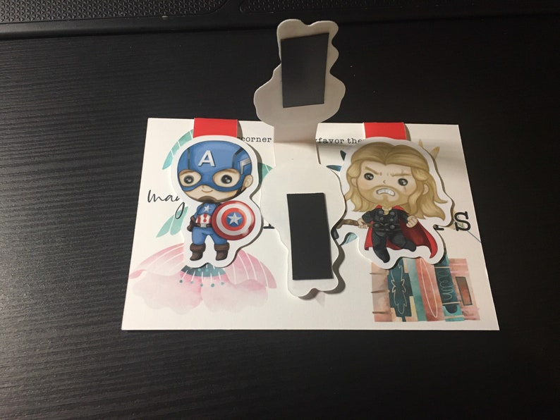 Super Heroes Bookmark, Super Heroes Avengers Magnetic Bookmarks Cute - Etsy