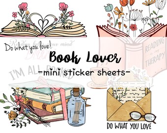 Valentine Bookworm Quotes Planner Stickers Bookish - Etsy