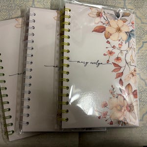Boho Wildflowers Personalize Notebook, Custom Name Notebook, Floral ...