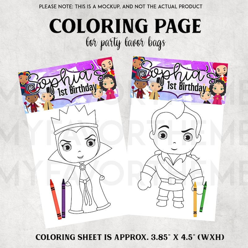Descendants Rise of Red Coloring Pages - Etsy