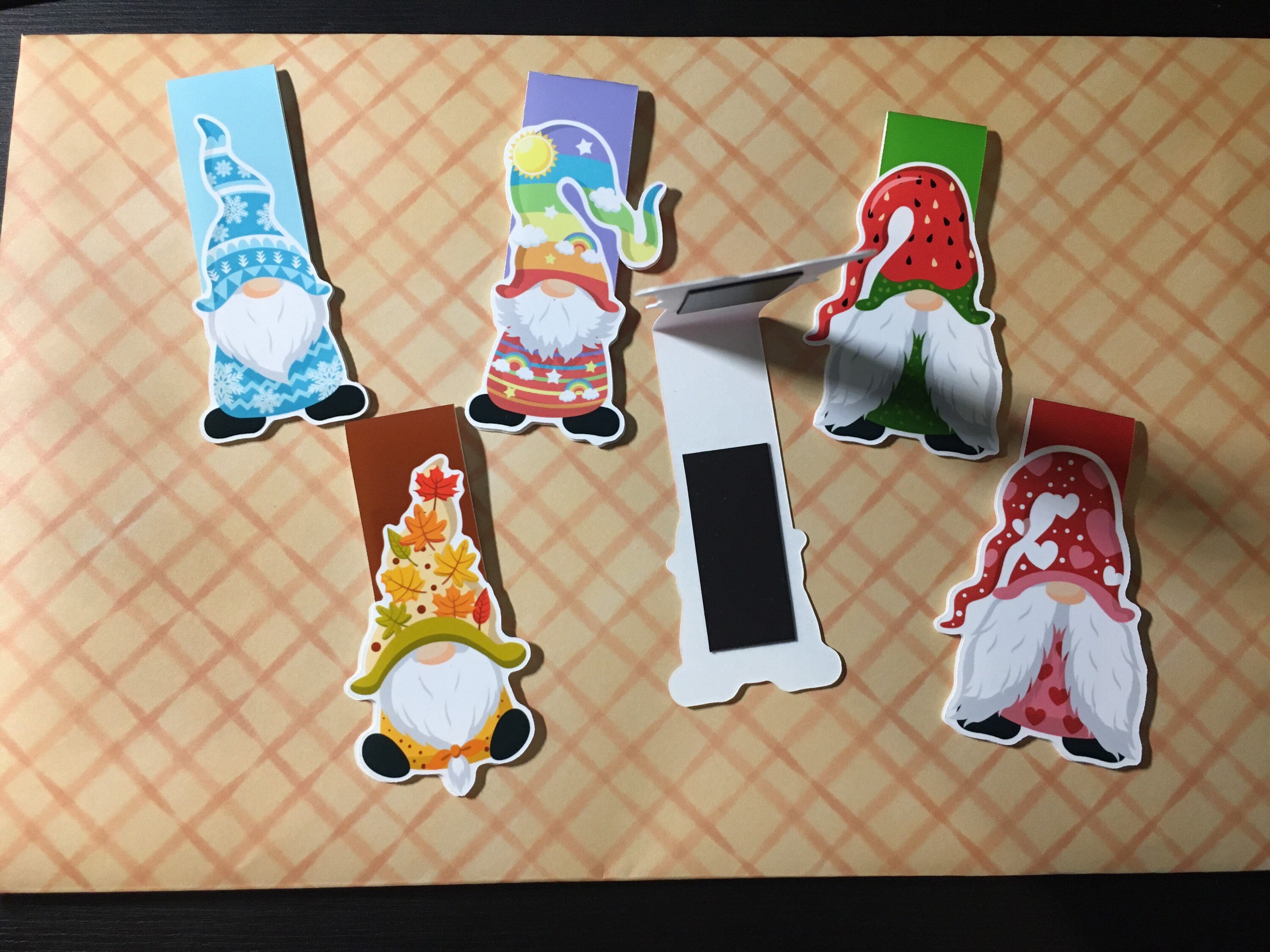 Gnomes Bookmark Monthly Gnomes Holiday Gnomes Magnetic | Etsy