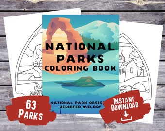 National Park PRINTABLE Coloring Pages - Etsy