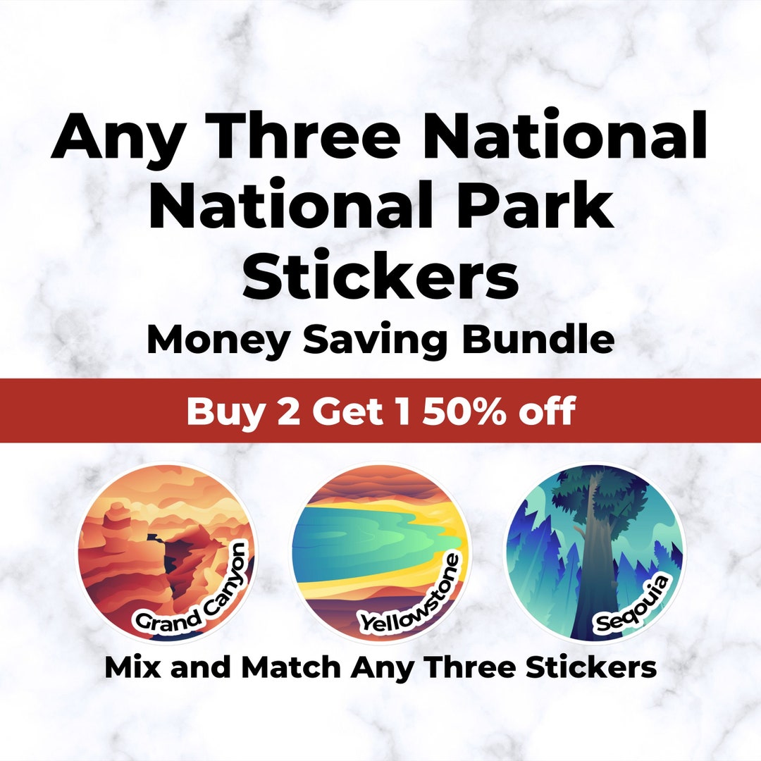 3 National Park Sticker Bundle / US National Park Sticker Bundle ...