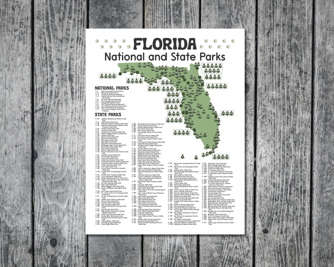 Florida National and State Park Map | Florida State Park Map | Florida ...