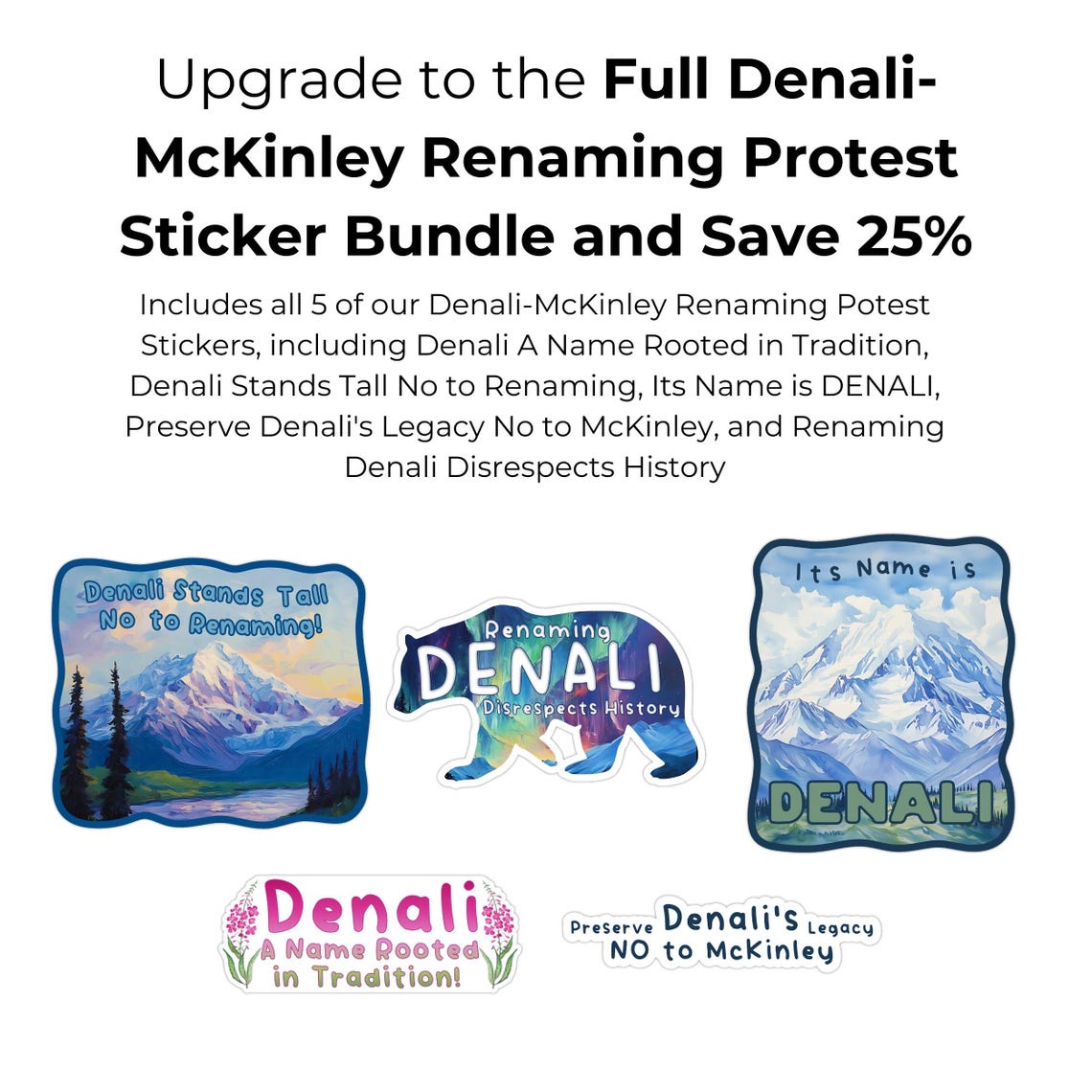 Its Name is DENALI / Denali/mount Mckinley Naming Protest Sticker ...