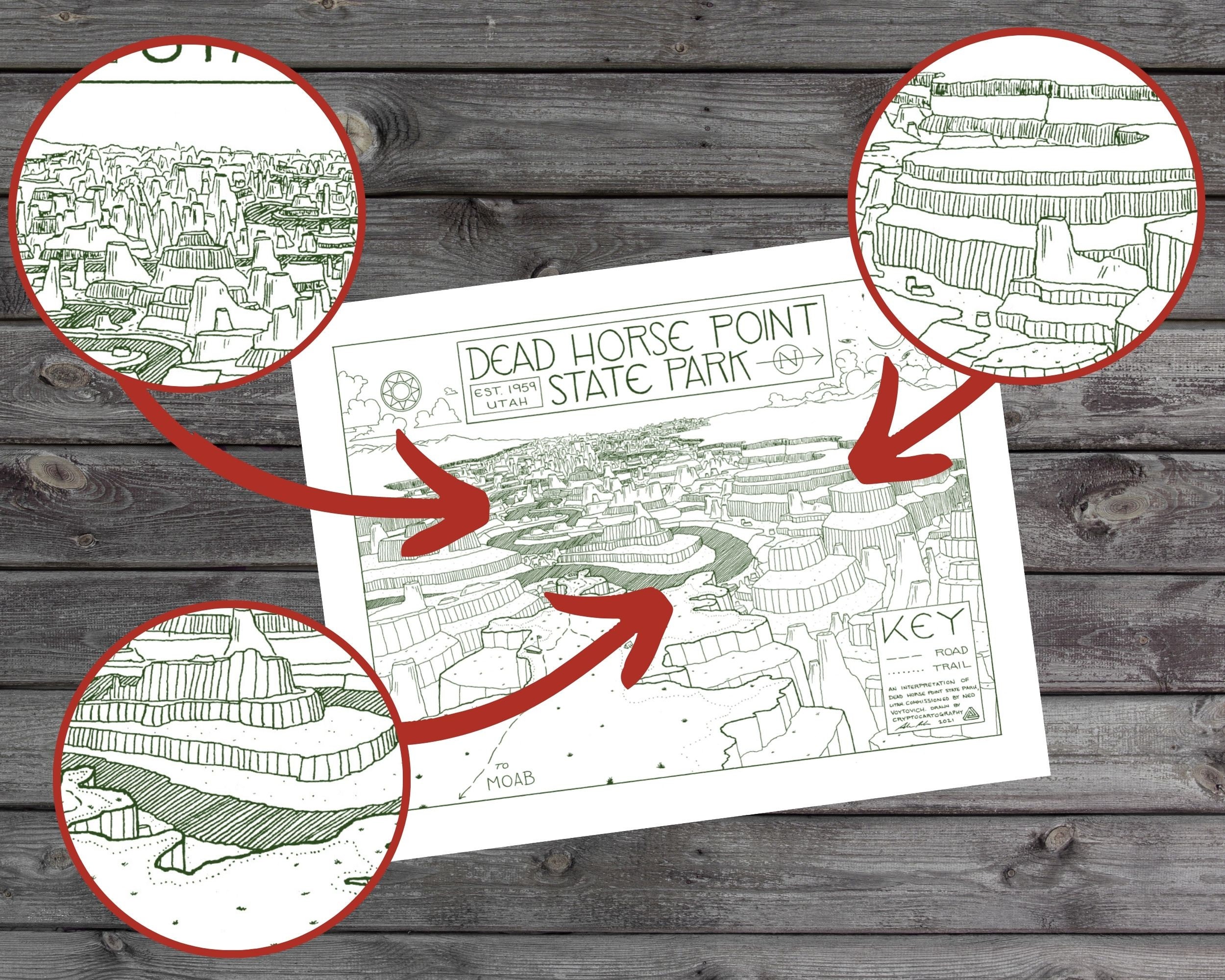Dead Horse Point State Park Map Print Map of Dead Horse - Etsy