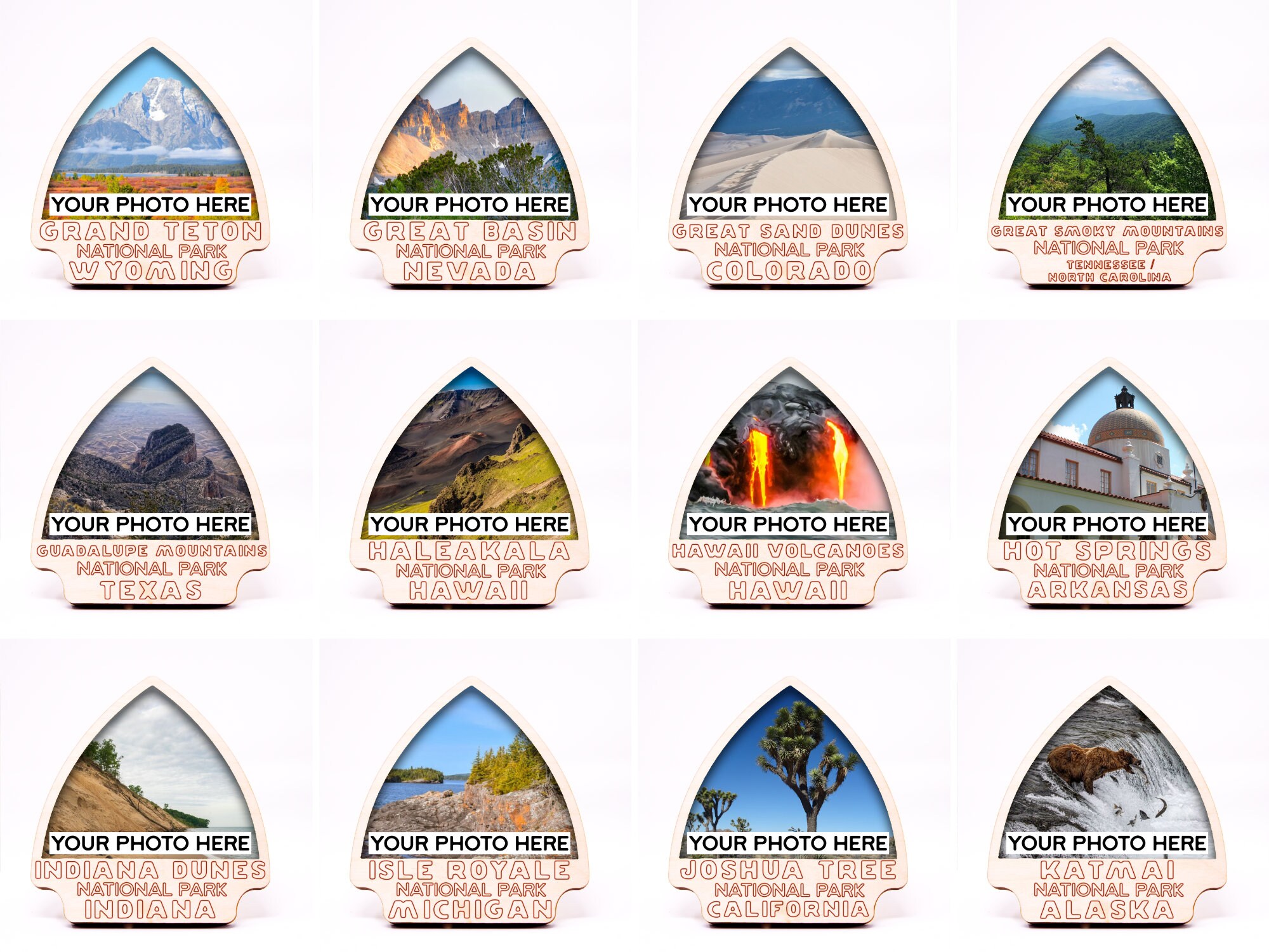 Set of 5 National Park Photo Frame | National Park Picture Frame ...