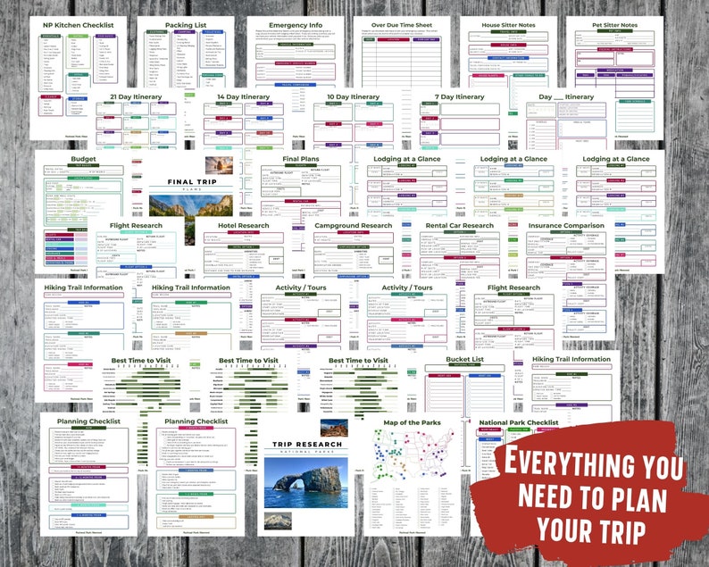 Ultimate National Park Planning Bundle / National Park Planner | Etsy