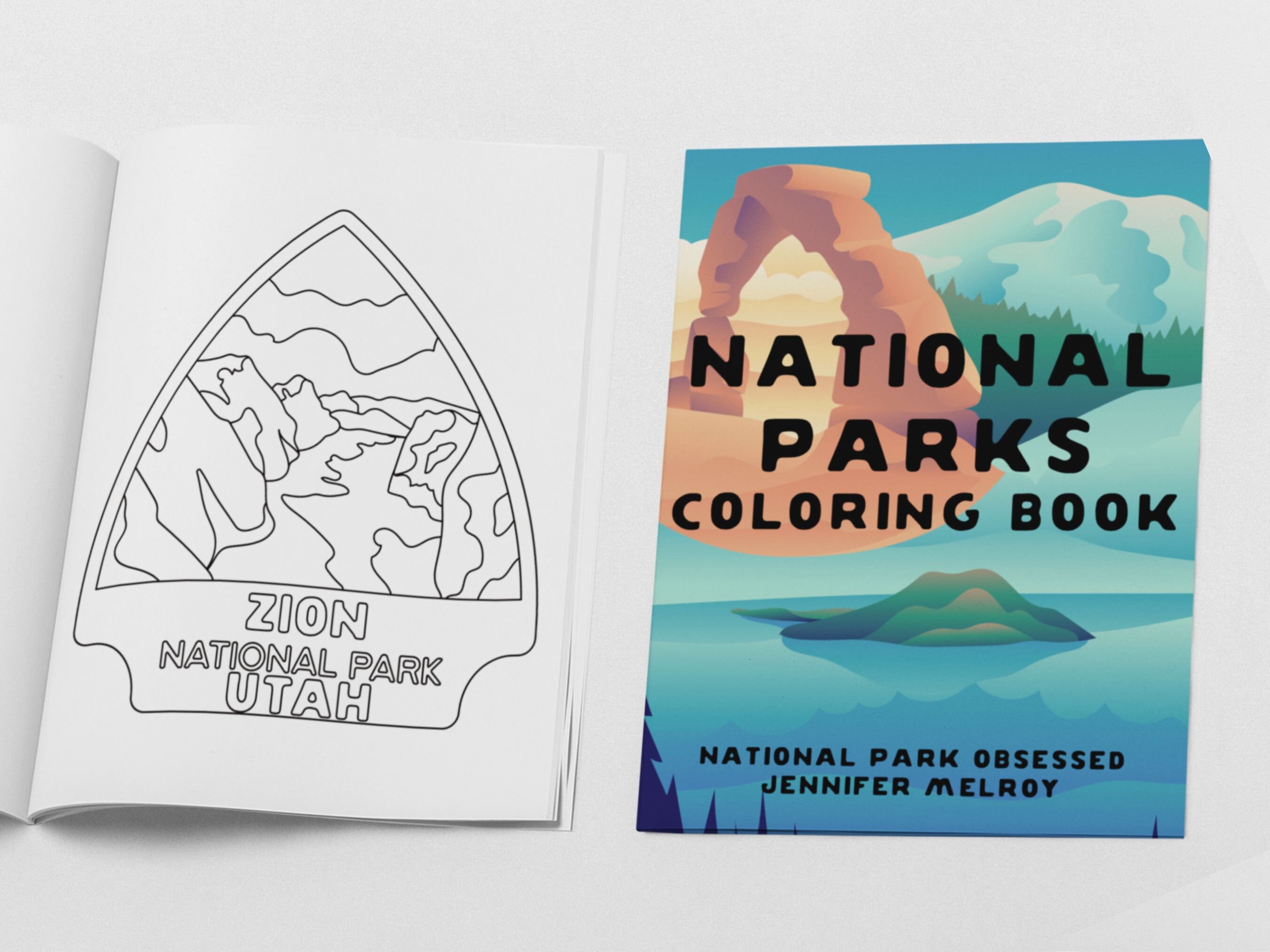 63 National Parks Coloring Book National Park Coloring Pages Printable ...