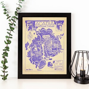 Acadia National Park Map Print | Map of Acadia National Park | Acadia ...