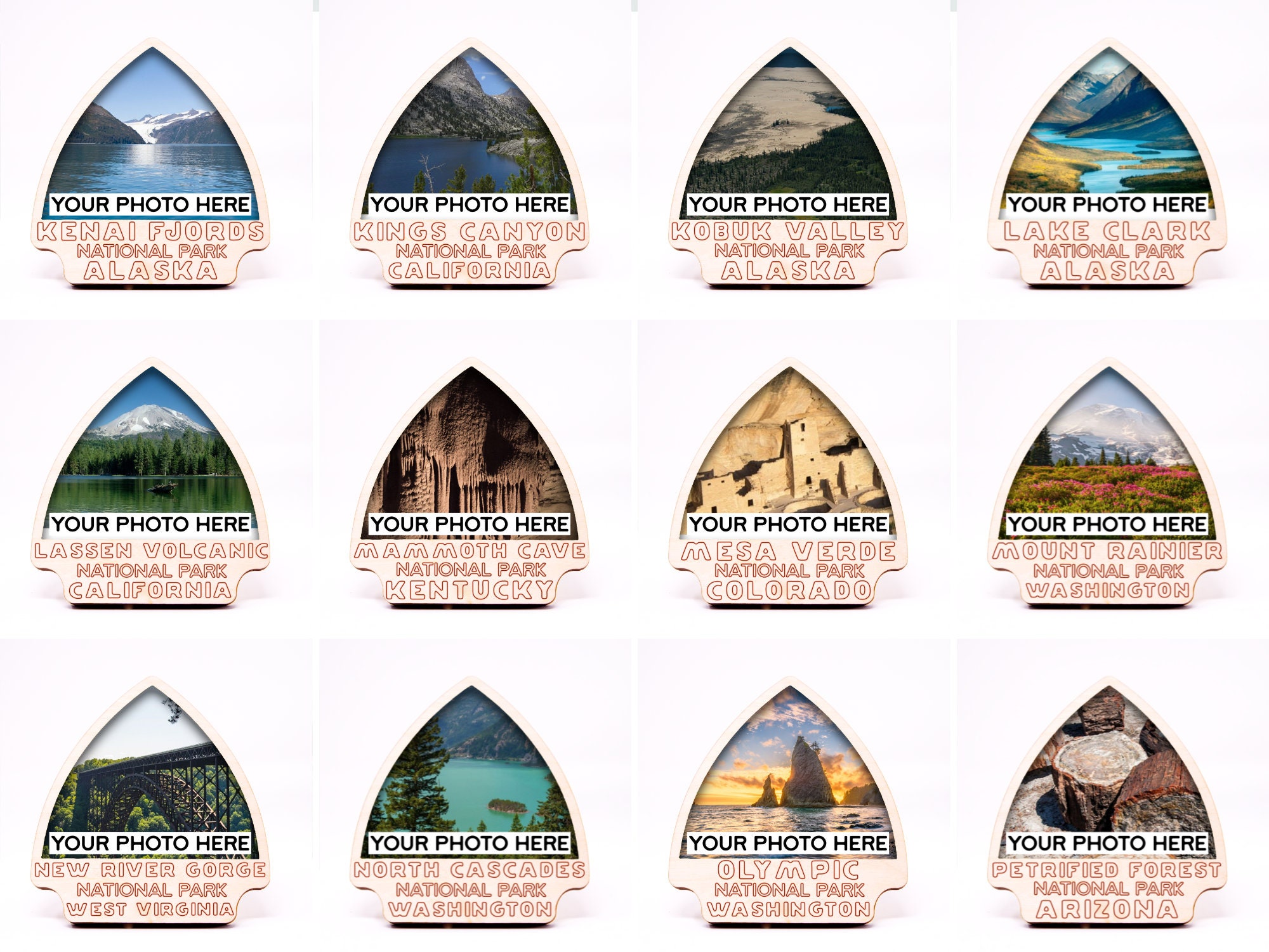 Set of 5 National Park Photo Frame National Park Picture - Etsy