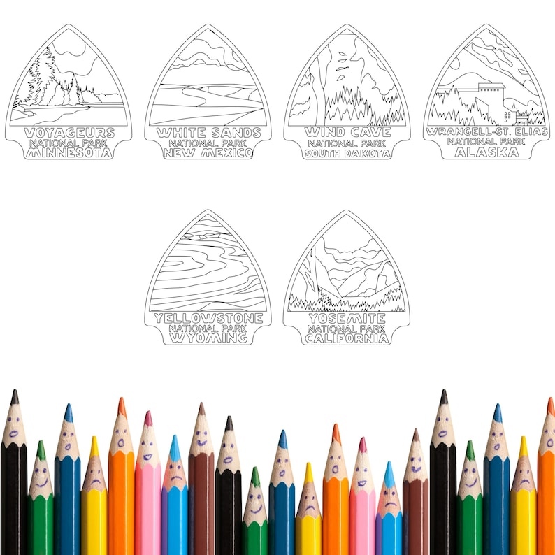 63 National Parks Coloring Book National Park Coloring Pages - Etsy