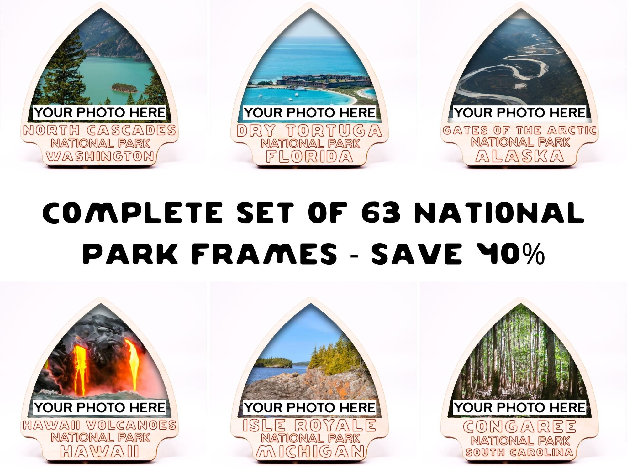 Complete Set of 63 National Park Photo Frame | National Park Picture ...