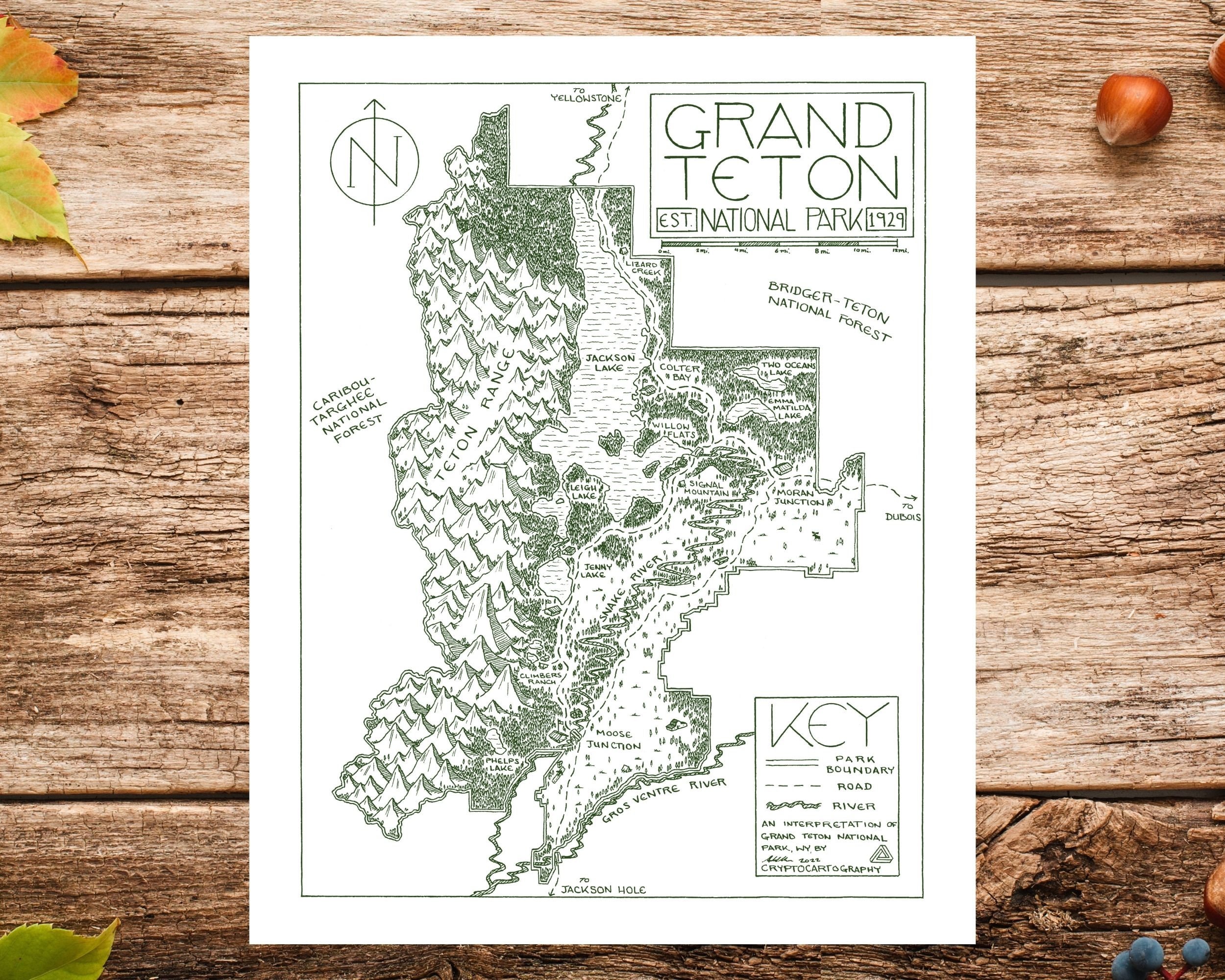 Map Of Grand Teton National Park