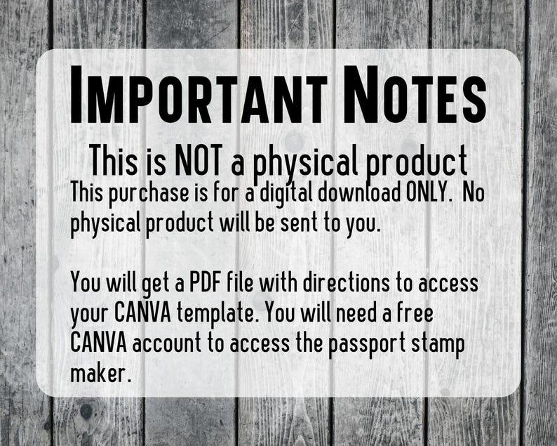 Realistic National Park Stamp Template for Canva Print Your Missing ...