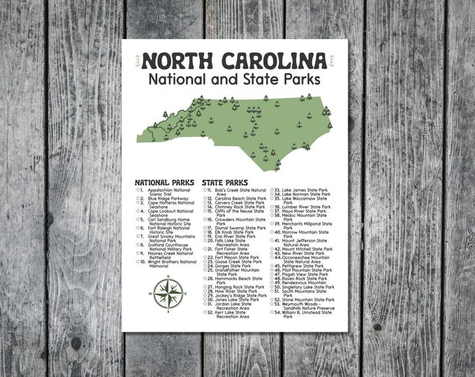 NC State Parks Map | Printable Map | North Carolina Parks | North ...