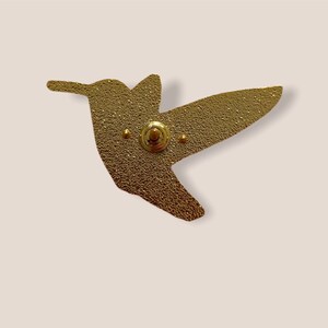 Black Chinned Hummingbird Hard Enamel Pin on Gold Metal - Etsy