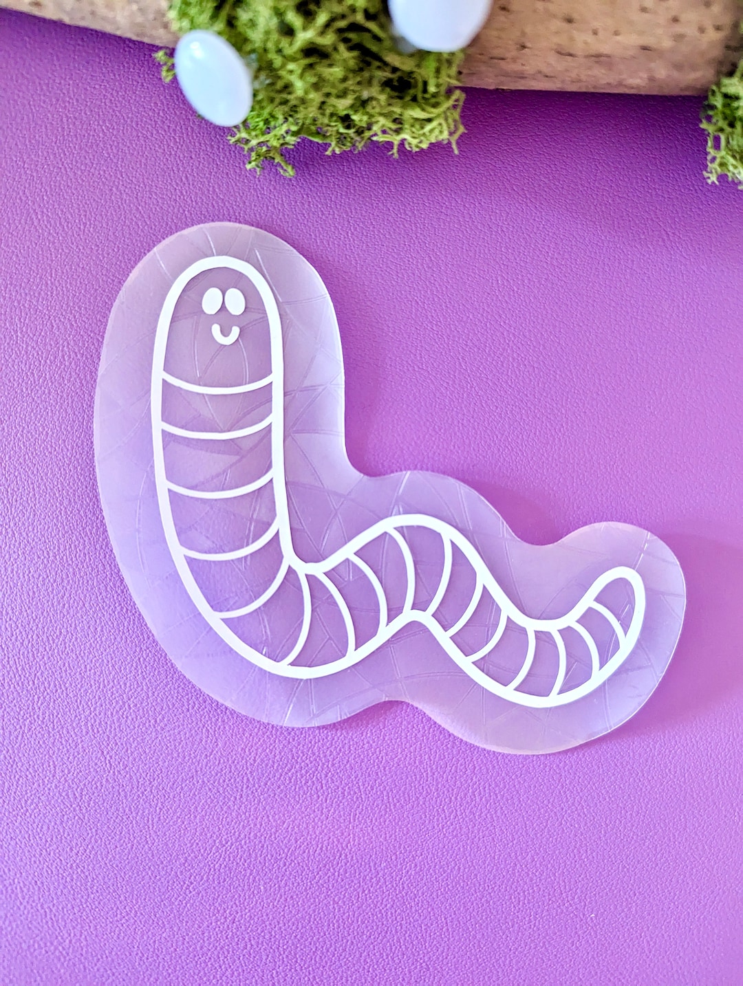 Cute Smiley Worm Window Cling, Window Decal, Rainbow Window Sticker ...