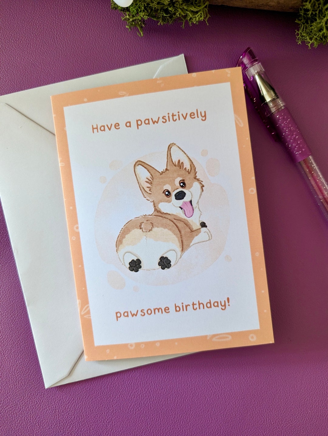 Corgi Pun Greetings Card, Dog Card, Greetings Cards, Birthday Card ...