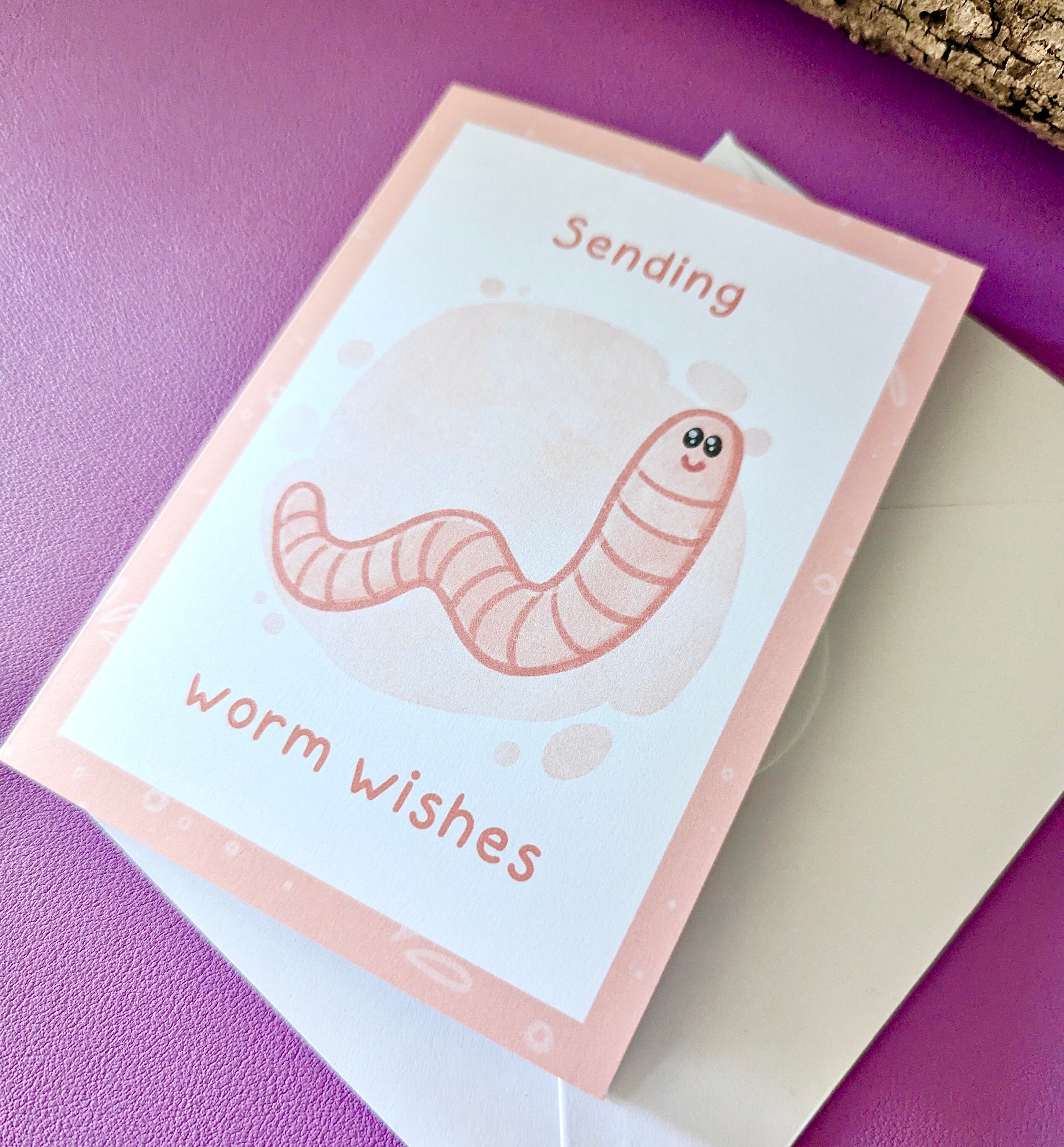 Worm Greetings Card, Cute Motivational Card, Greetings Cards, Cute Worm Card - Etsy