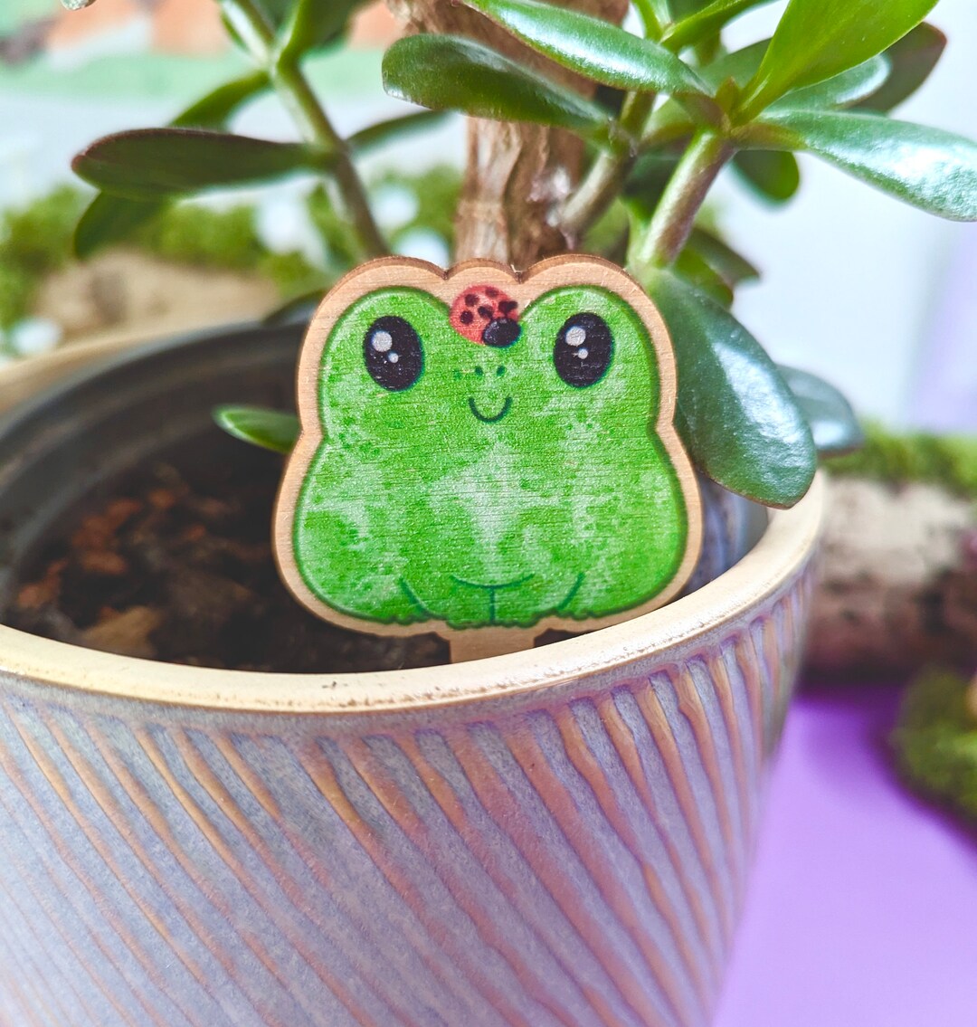 Cute Frog Plant Pot Buddy, Froggy Garden Accessories, Plant Friends ...