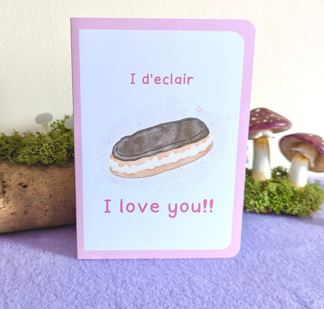 Cake Pun Greetings Card, Eclair Card, Greetings Cards, Cake Card, Funny ...