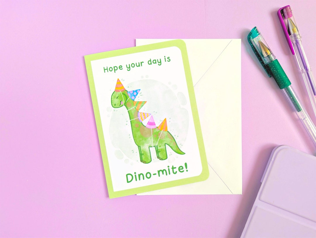 Dinosaur Pun Greetings Card, Dino Card, Greetings Cards, Birthday Card ...