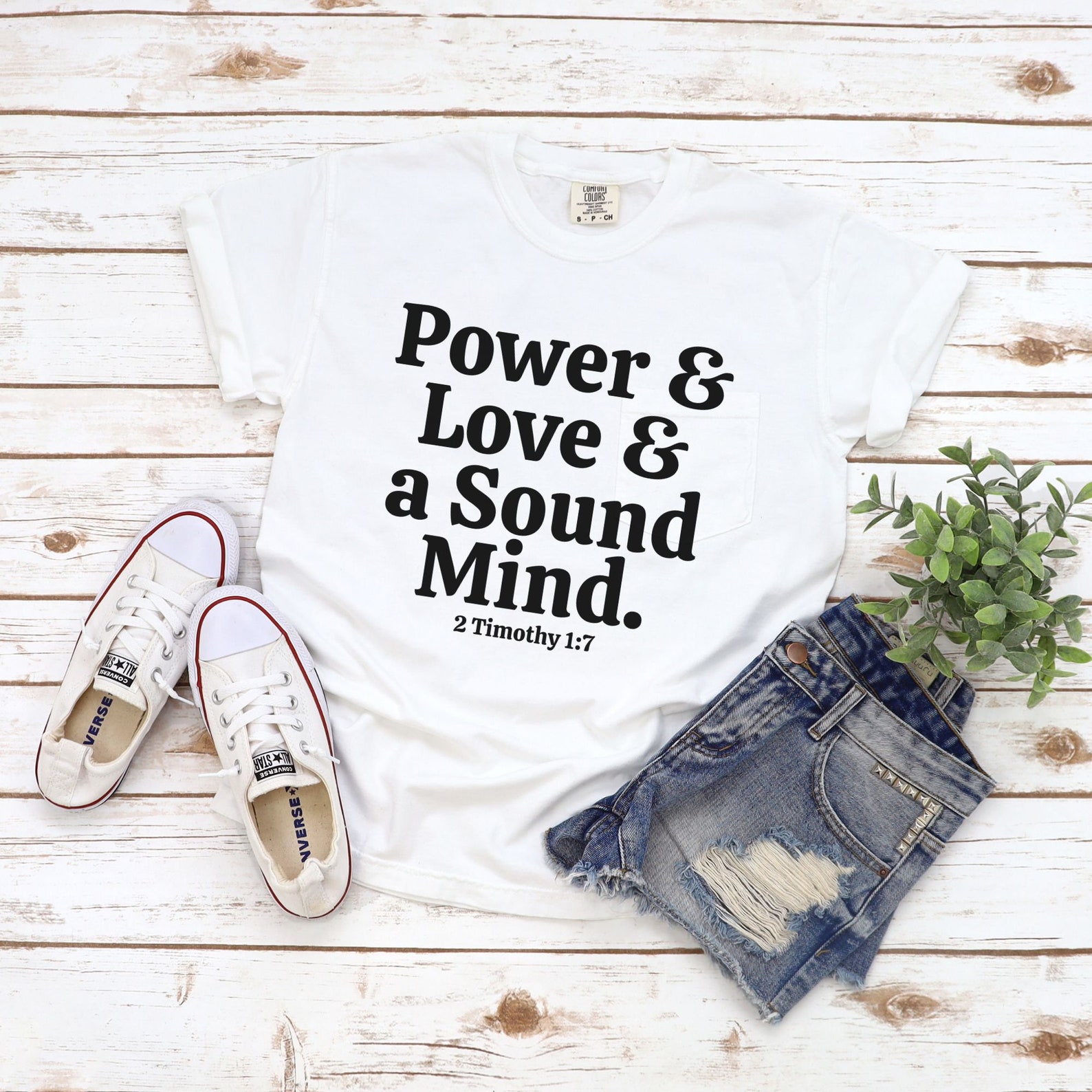 Bible Verse Shirt 2 Timothy 1:7 Christian T-shirt Gift for Christian ...