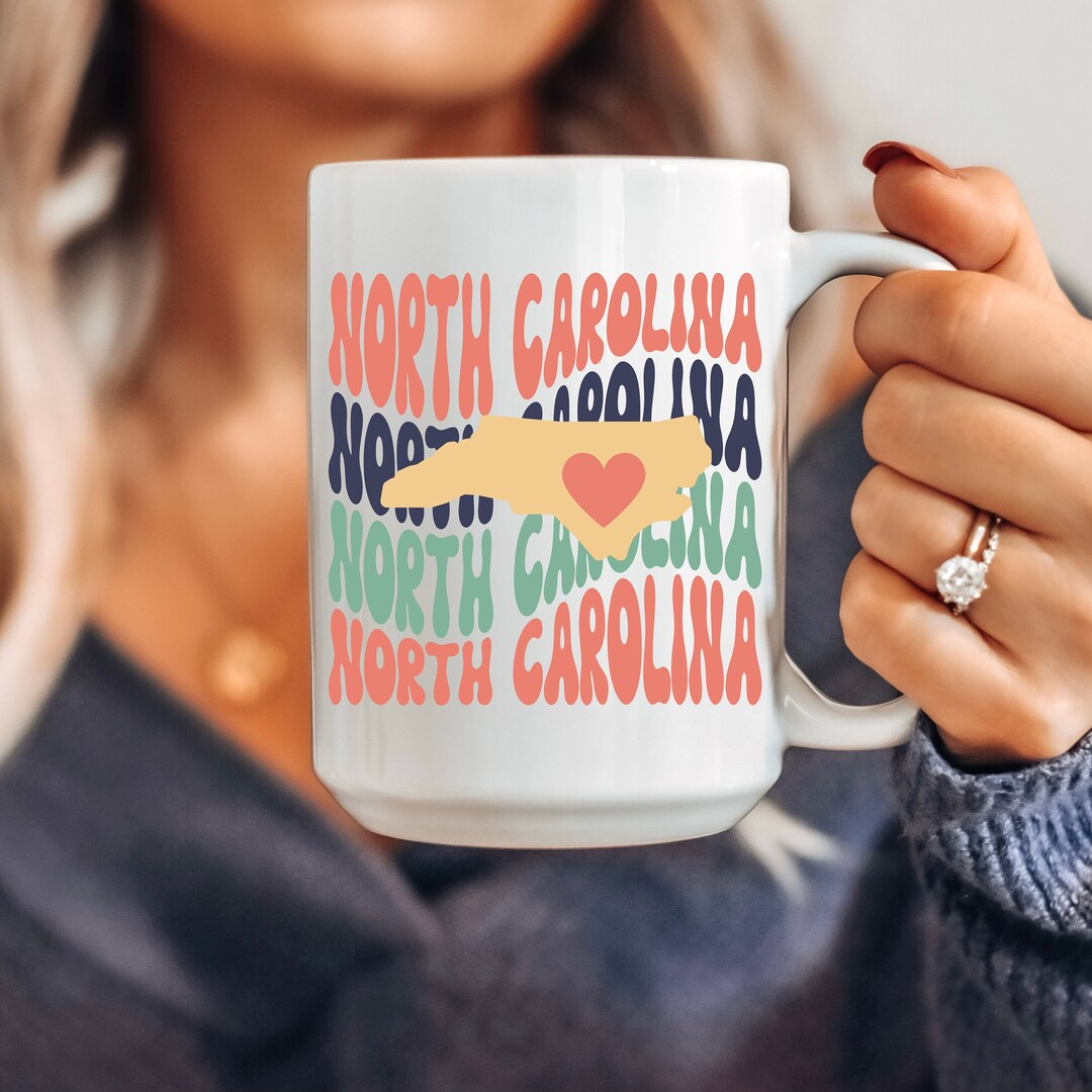 Retro North Carolina State Mug, the Old North State Coffee Cup, North ...