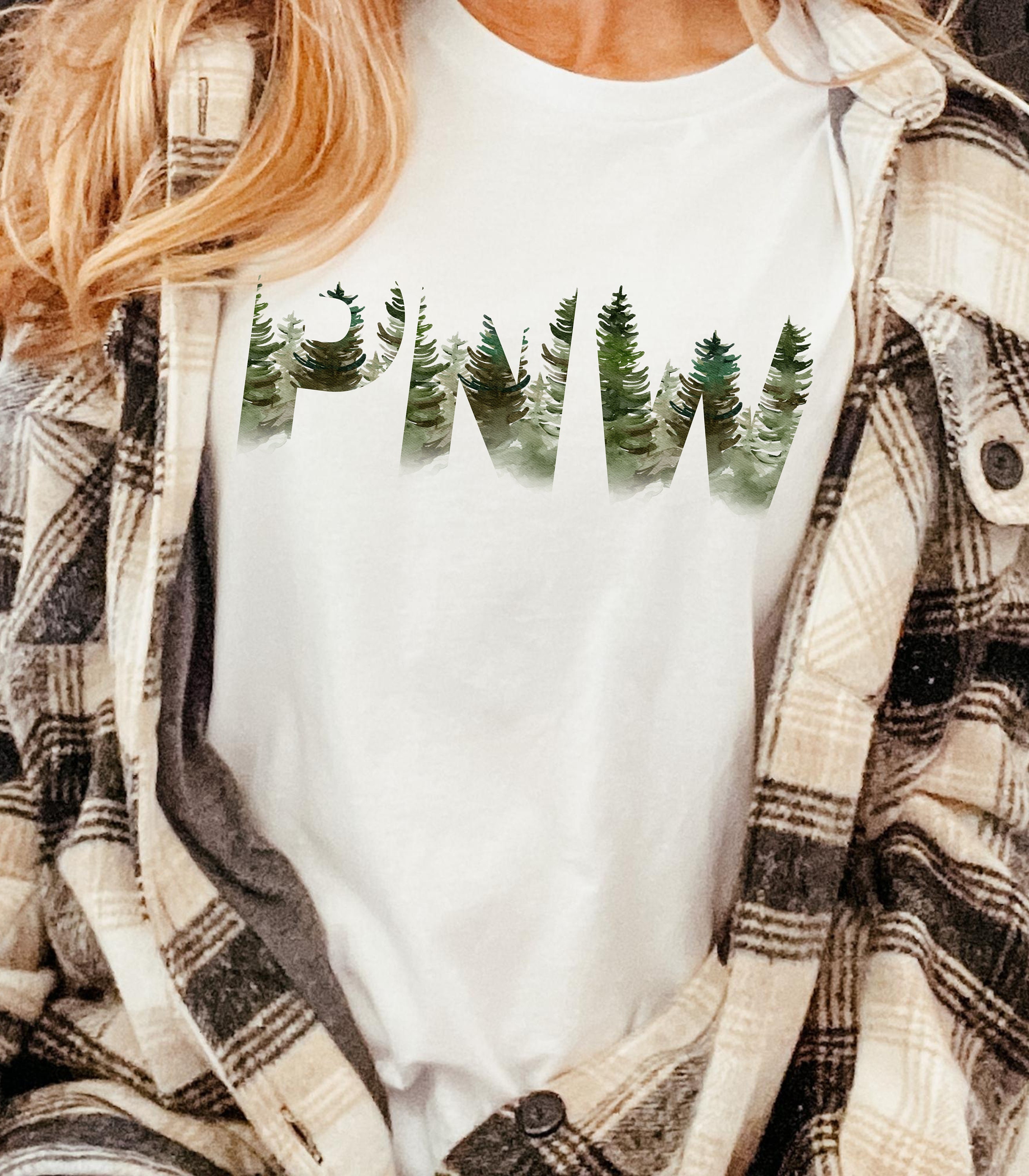 Pacific Northwest T-shirt Evergreen State Shirt PNW Letters - Etsy
