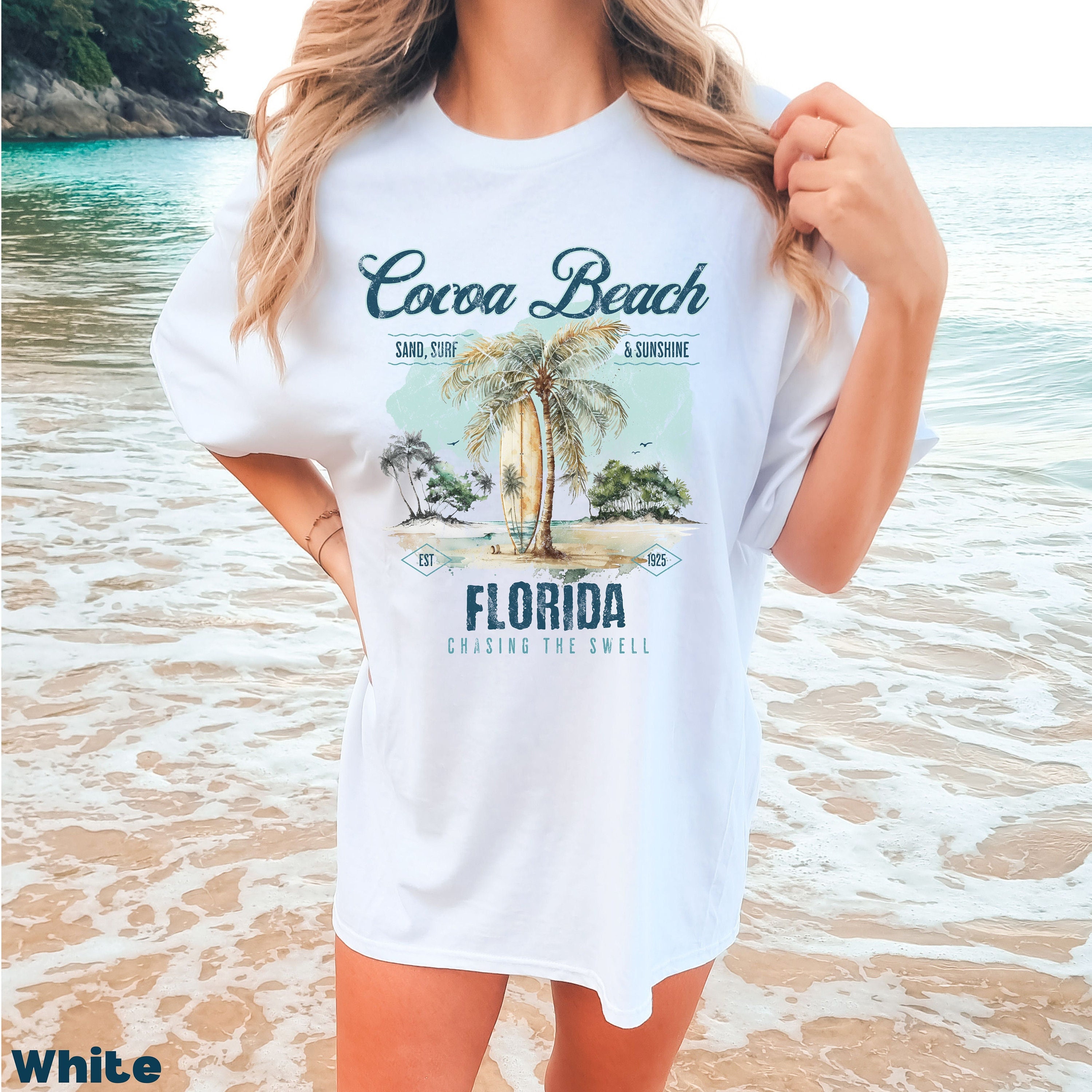 Cocoa Beach Florida Shirt, Florida Surfing Shirt, Comfort Colors Tshirt ...