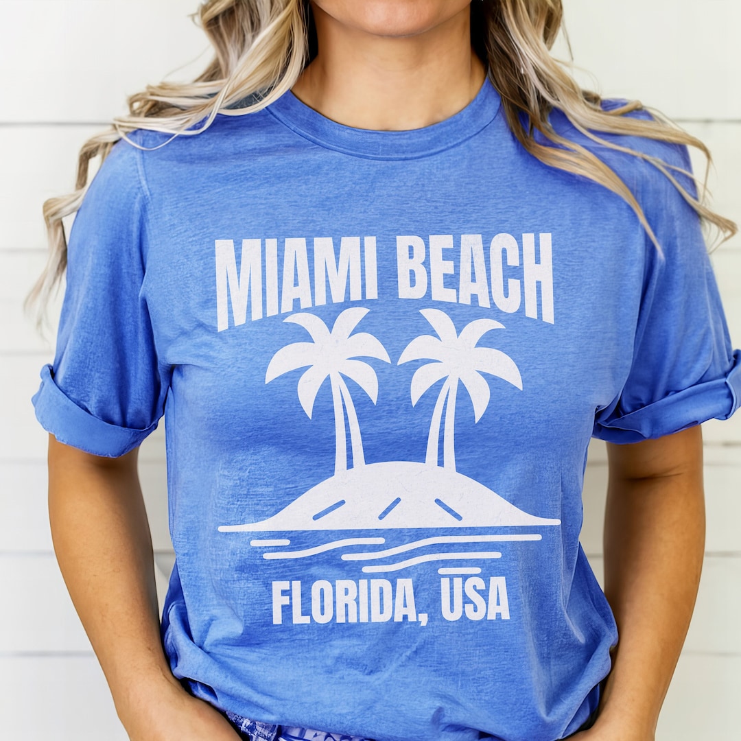 Miami Beach Shirt, Florida Tshirt, Ocean Drive, Coconut Girl Clothing ...