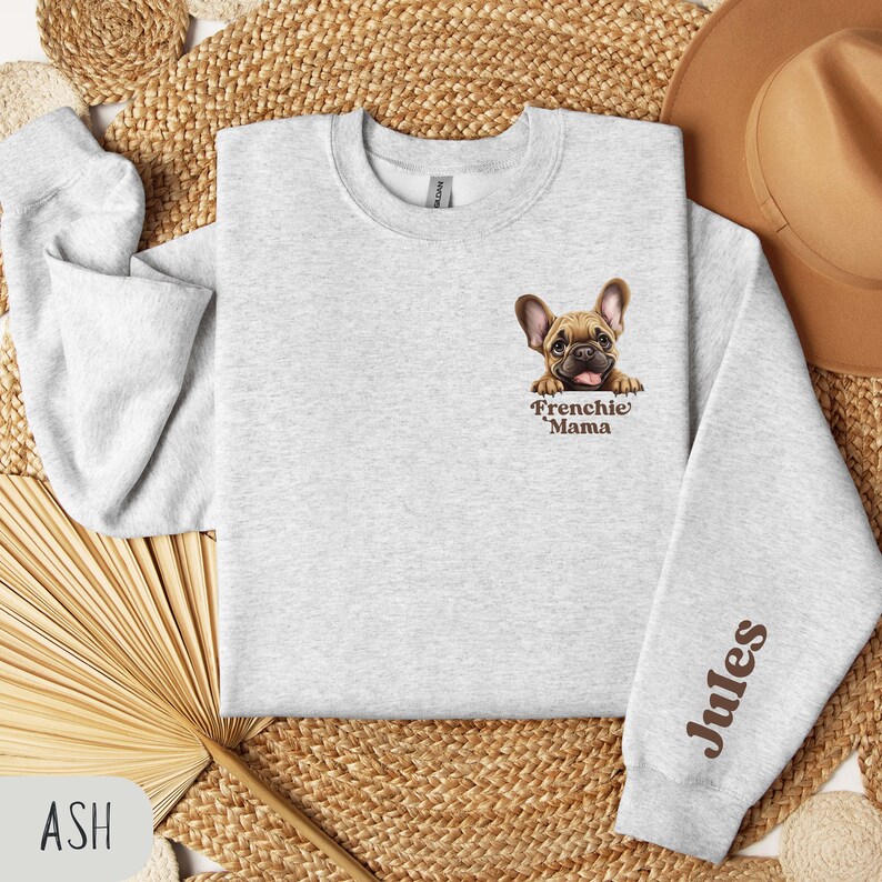 Custom French Bulldog Gifts, Personalized Frenchie Sweatshirt With Name ...