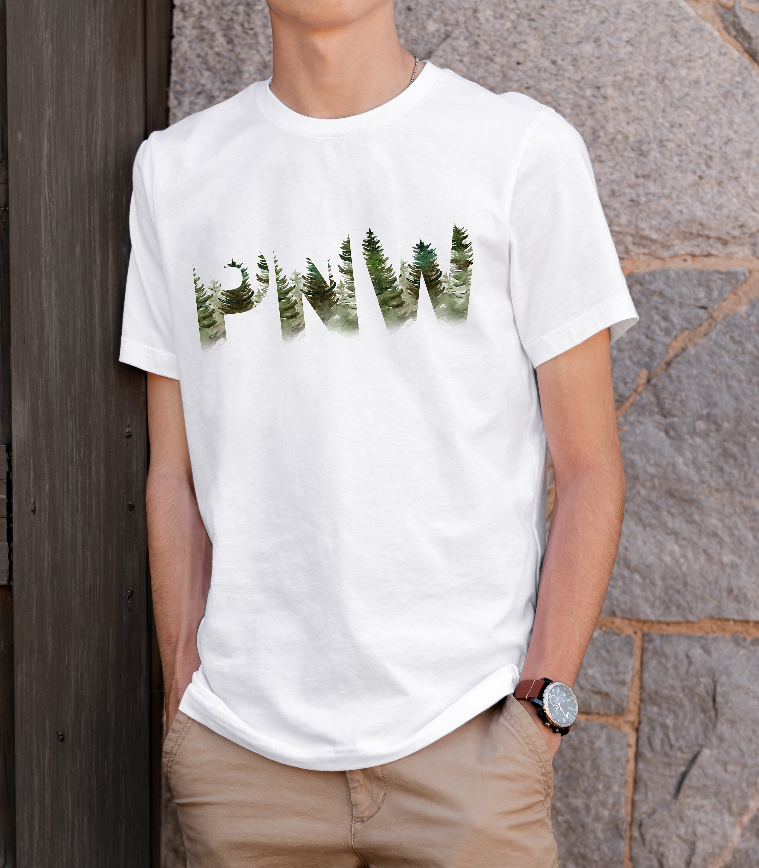 Pacific Northwest T-shirt Evergreen State Shirt PNW Letters - Etsy
