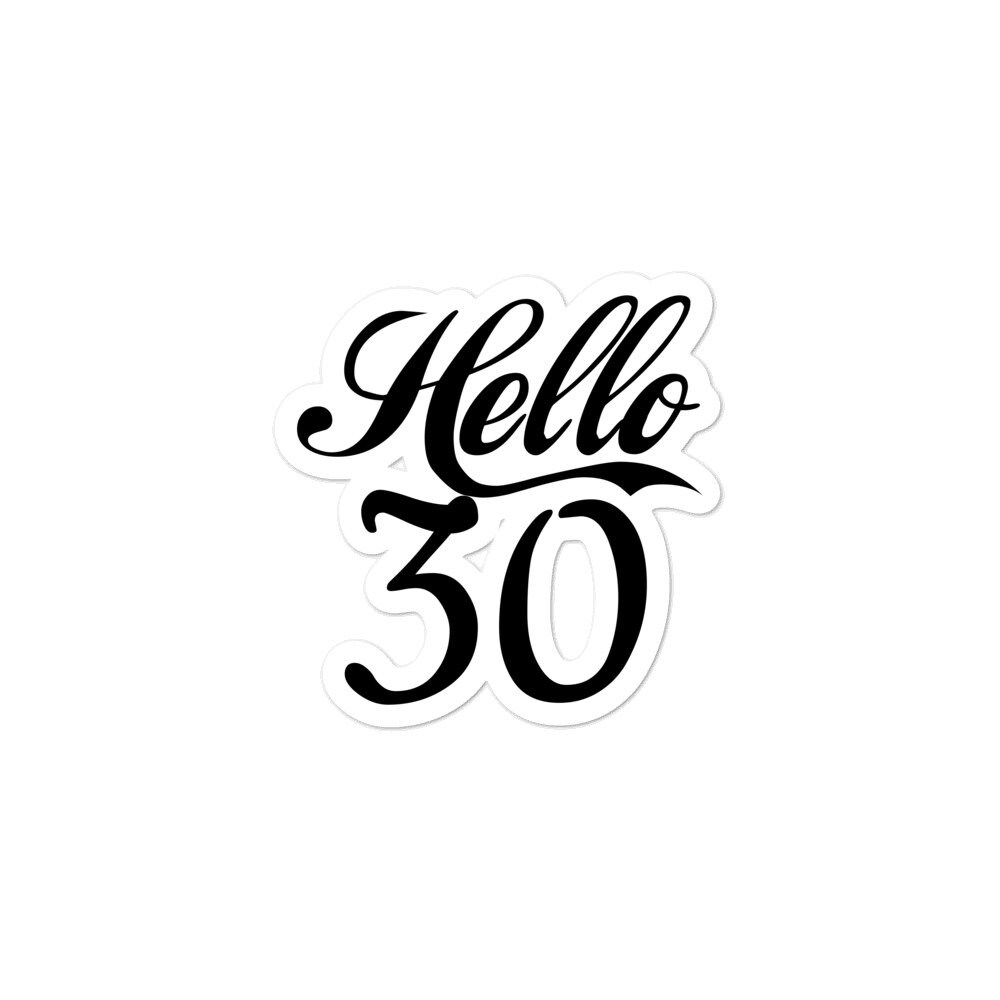 HELLO 30 Bubble-free Stickerswomen's 30th Birthday - Etsy