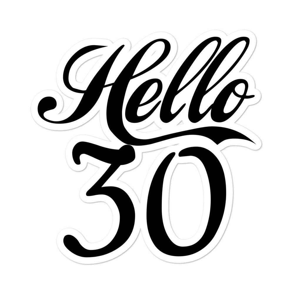 HELLO 30 Bubble-free Stickerswomen's 30th Birthday - Etsy