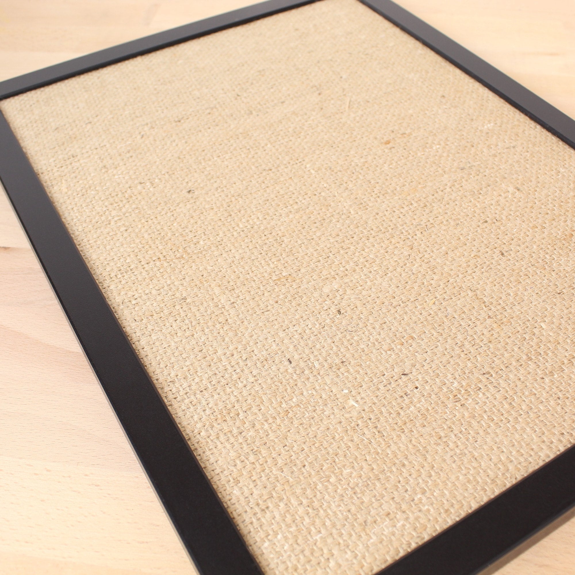 Jute Burlap Pin Board, Fabric Memoboard, Linen Bulletin Board, Framed ...