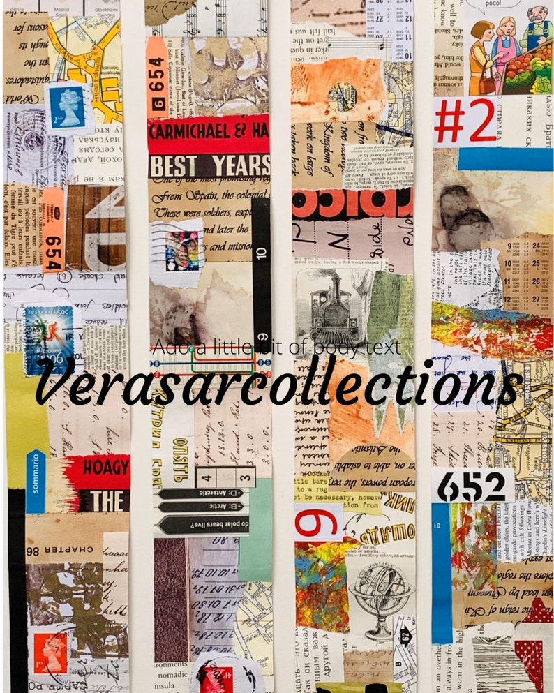 Junk Journal, 11 Printable Snipped Strips, Embellishments, DIGITAL ...